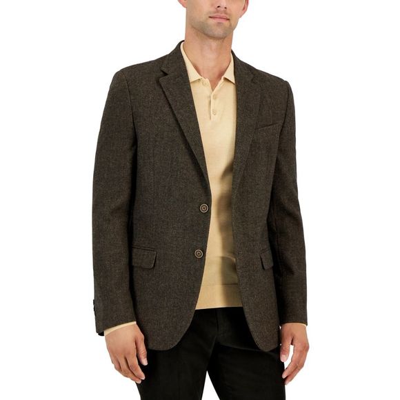Nautica | Suits & Blazers | Nautica Mens Modernfit Solid Herringbone Tweed Sport Coat 36s Brown ...